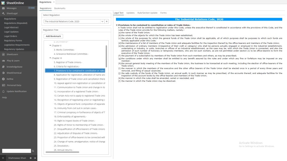 EHS Regulations List - Sheel Technologies