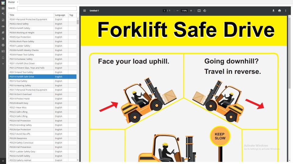 EHS Safety Poster List - Sheel Technologies